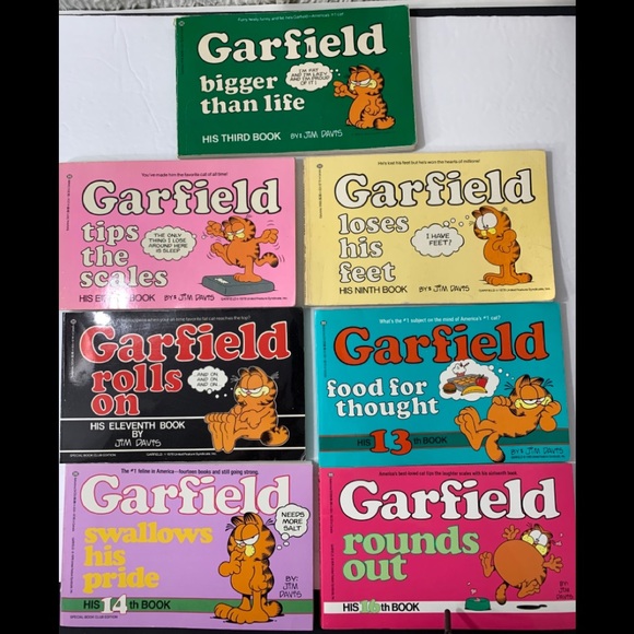 Garfield | Toys | Garfield Lot Of 7 Books Bigger Than Life Etc | Poshmark